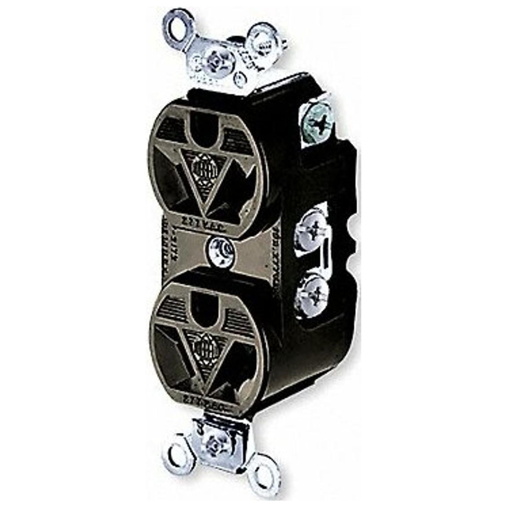 Hubbell Wiring Device-Kellems Recept,Brown,15 A,2P3W,Back; Side,1PK ...