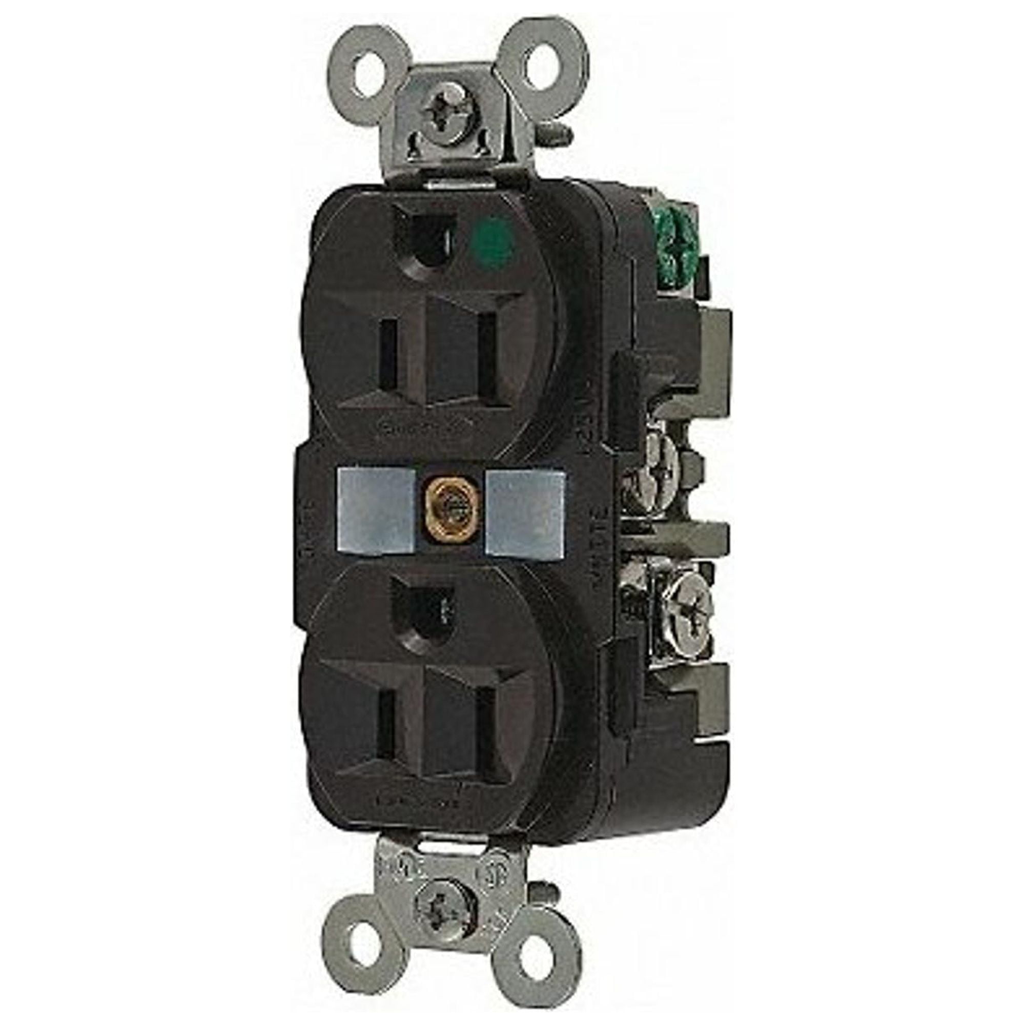 Hubbell Wiring Device-Kellems Recept,Brown,15 A,2P3W,Back; Side,1PK ...