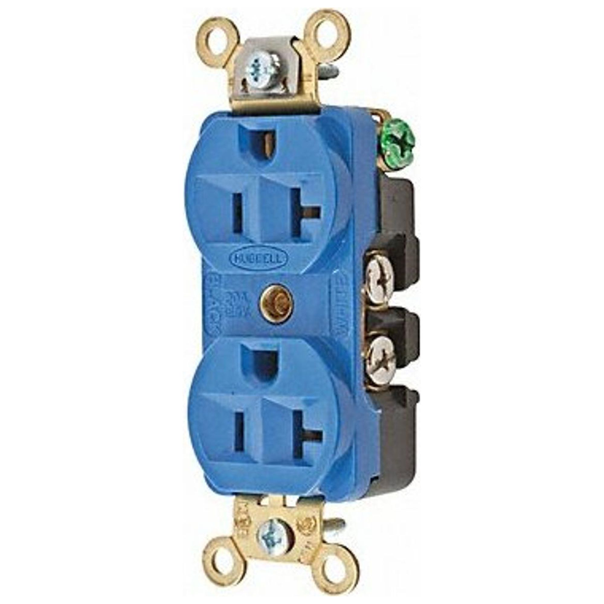 Hubbell Receptacle,Blue,1.0 HP,3 Wires,Nylon HBL5352BL - Walmart.com