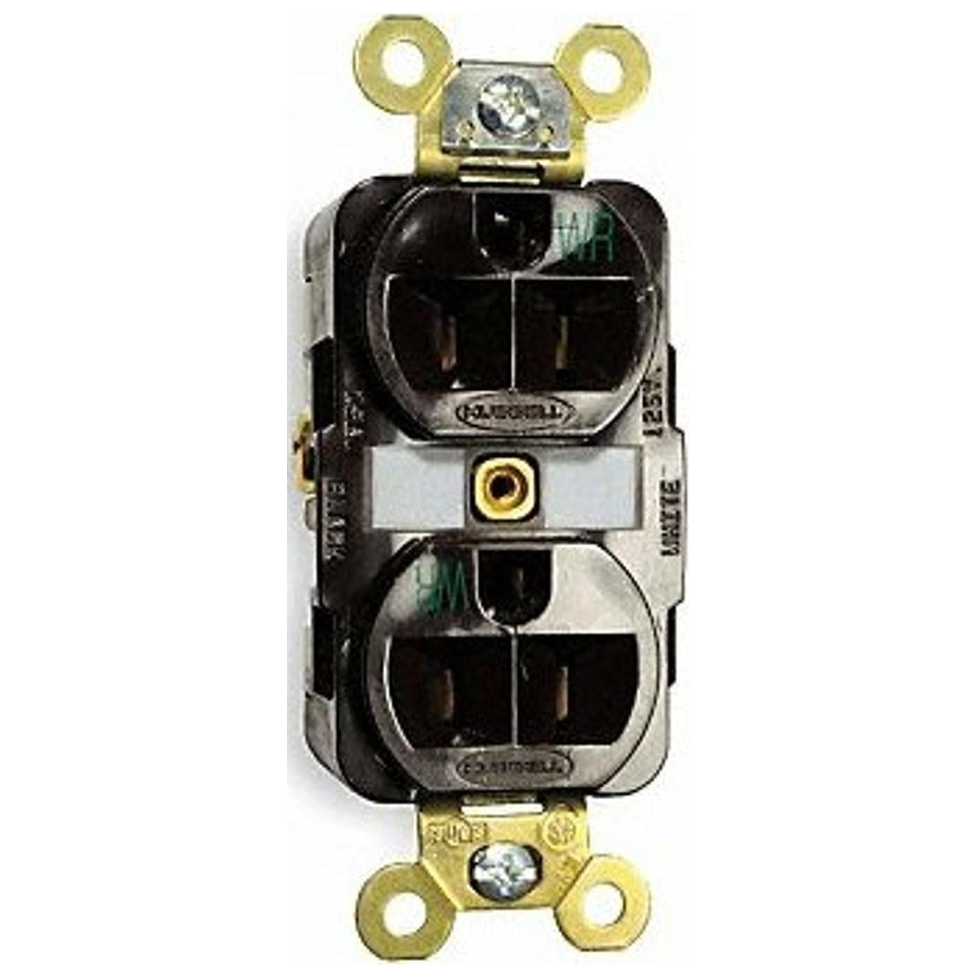 Hubbell Wiring Device-Kellems Receptacle,Duplex,15A,5-15R,125V,Brown ...
