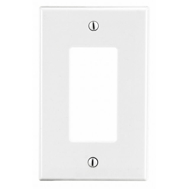 Hubbell Rocker Wall Plate,Stnd;Wht,1Gng,Smth Stn P26W - Walmart.com