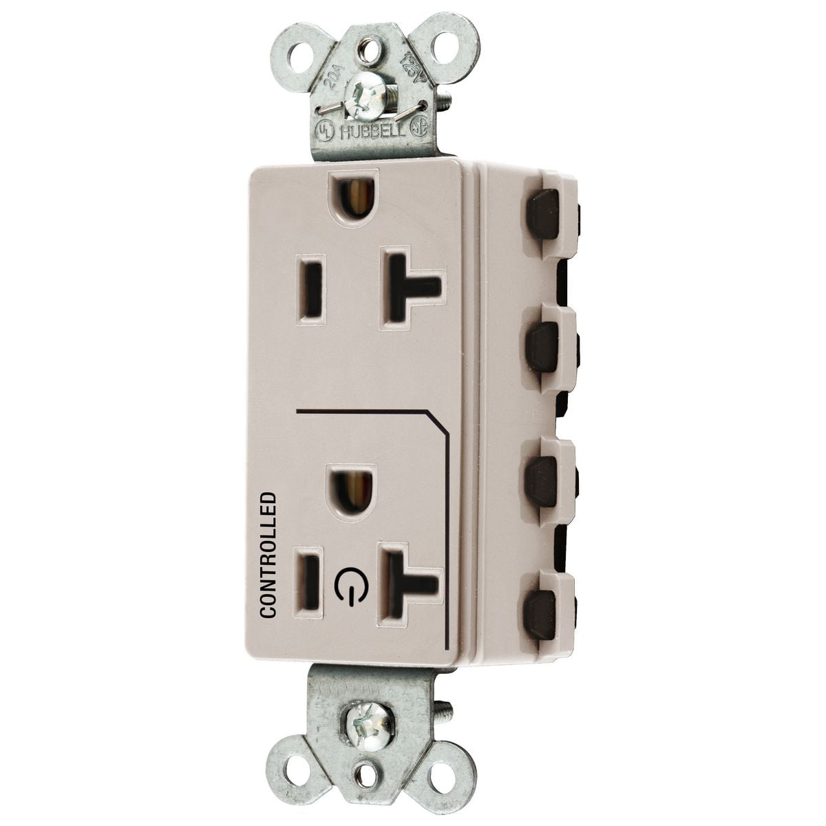 Hubbell SNAP2162C1LA Lt Almond SnapConnect Receptacle 1/2 "CONTROLLED ...