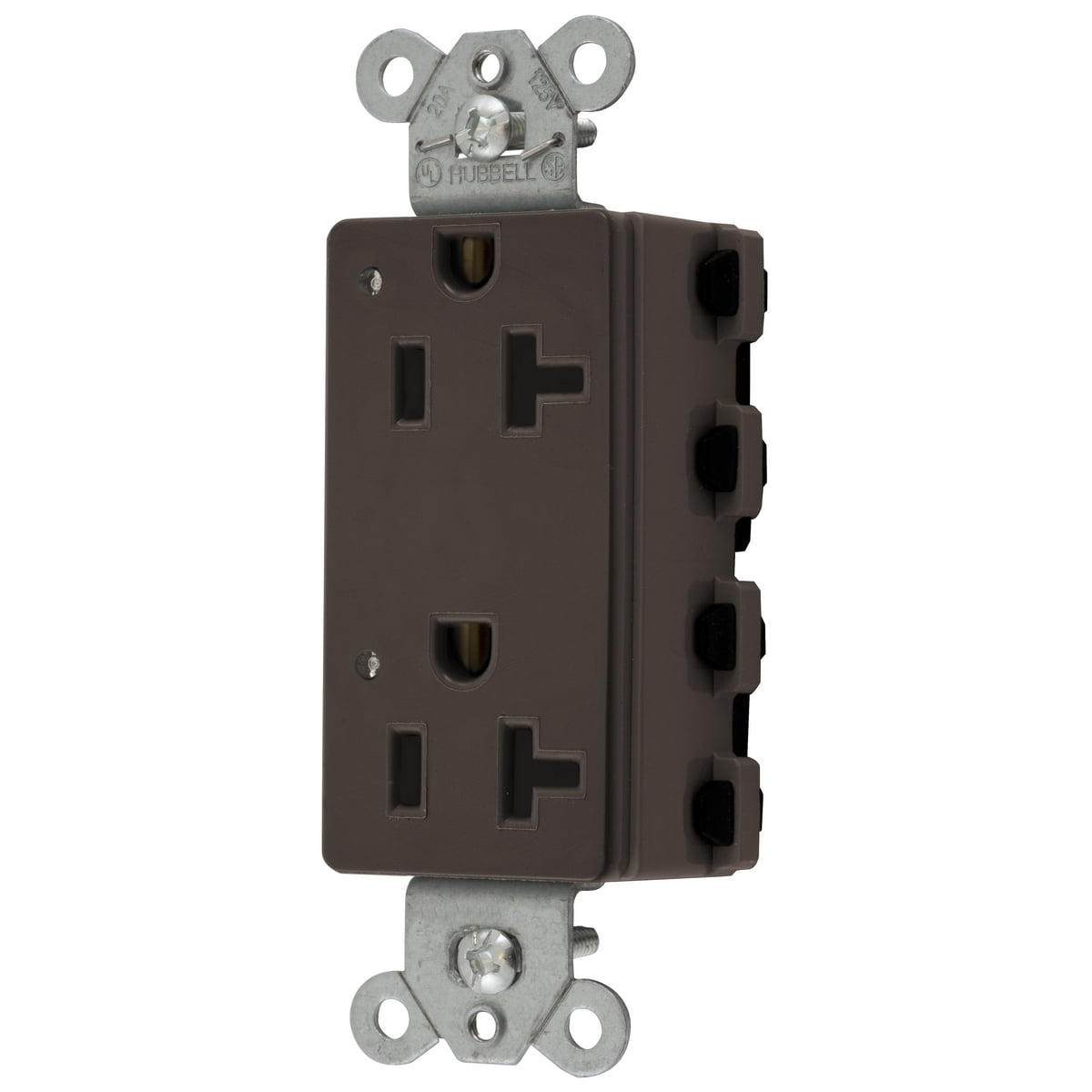 Hubbell SNAP2162L Brown SnapConnect Duplex Outlet Receptacle LED ...