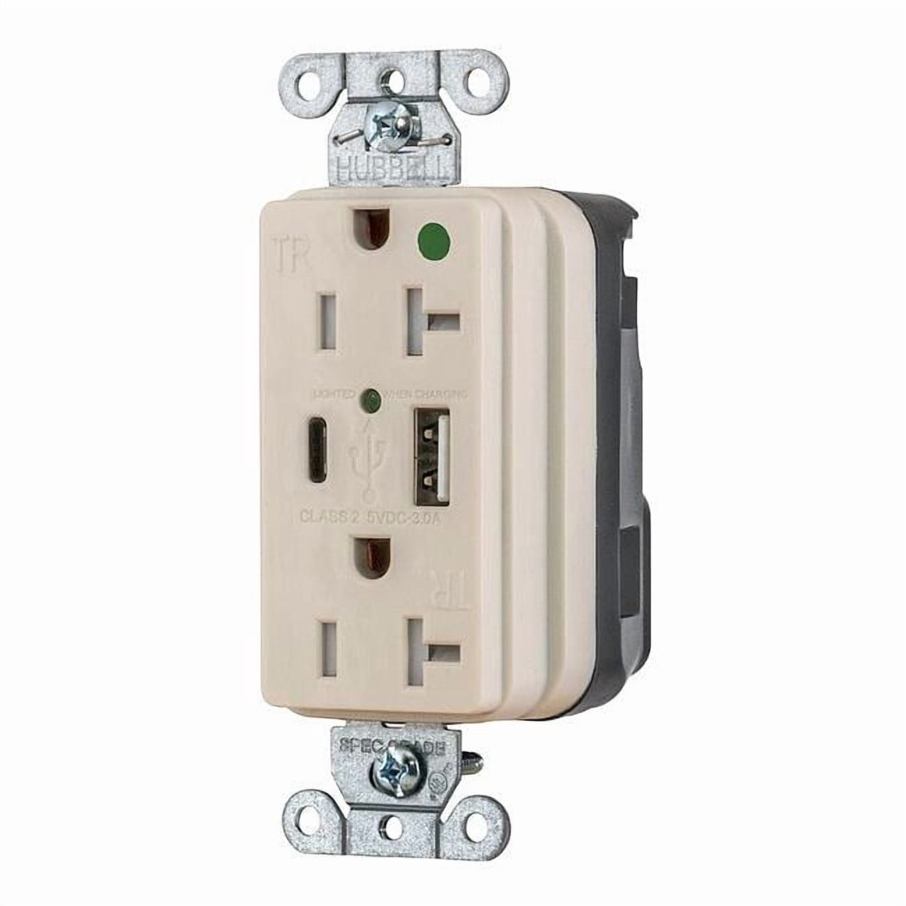 Hubbell USB Receptacles SNAP8300UACLA SNAP8300UACLA - Walmart.com