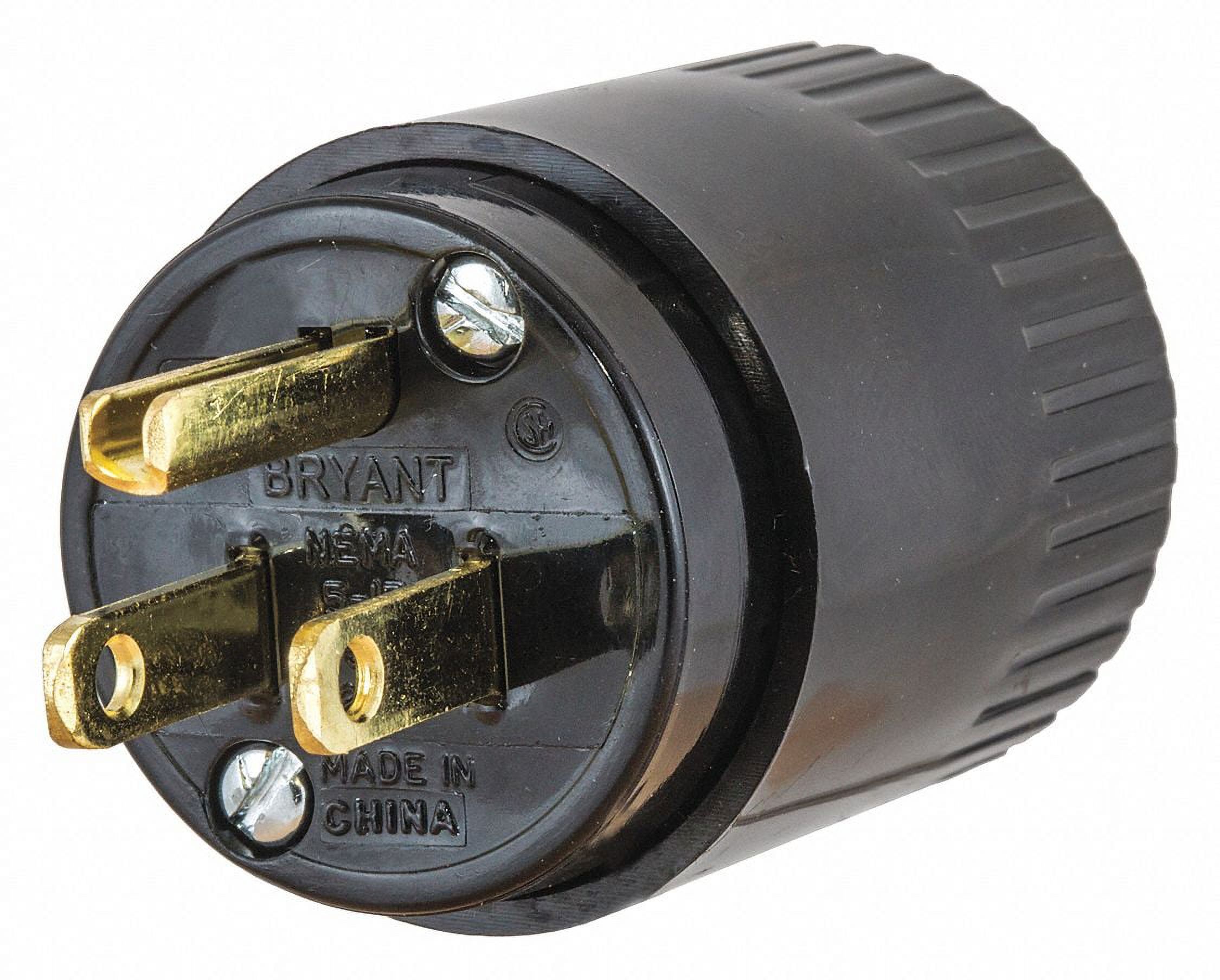 Hubbell Straight Blade Plug,Blk,15 A,Stnd,5-15P 515P - Walmart.com