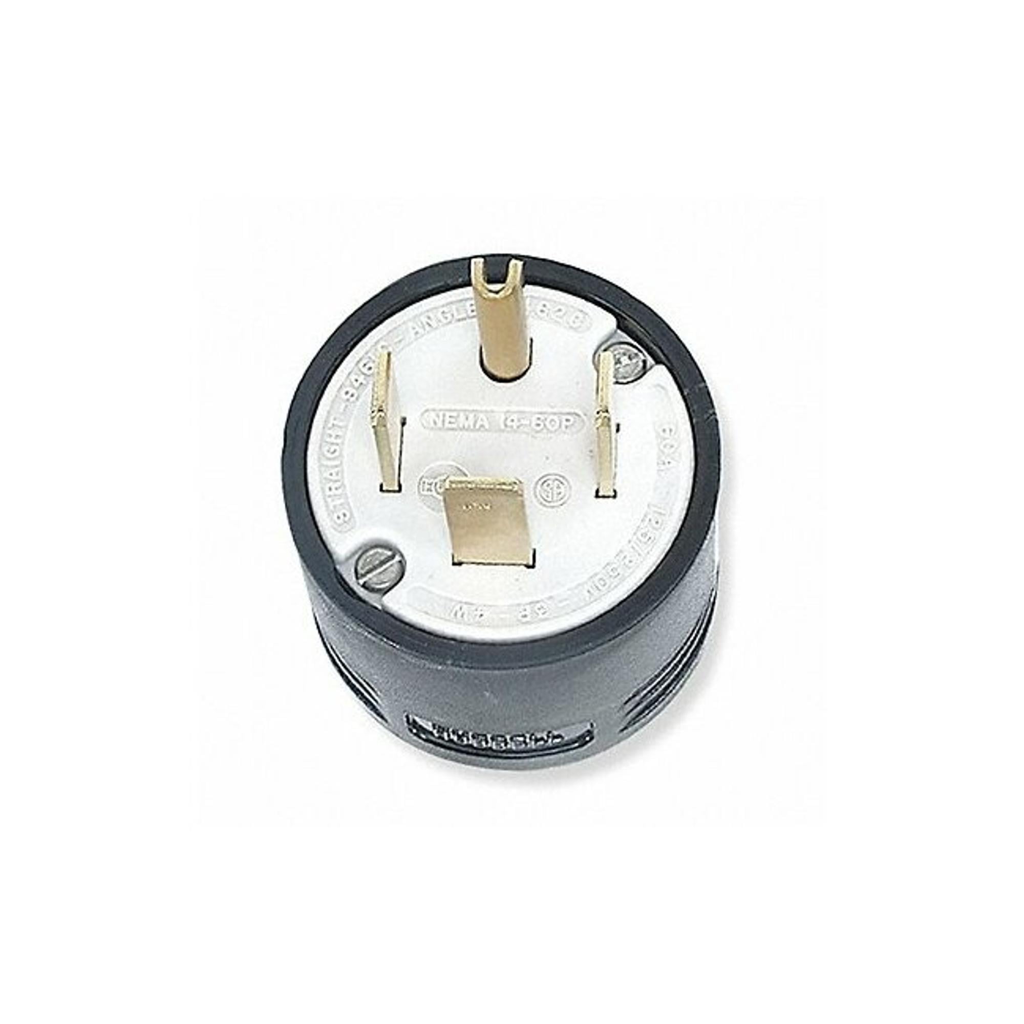 Hubbell Straight Blade Plug,Blk,60 A,Stnd,14-60P HBL9461C - Walmart.com