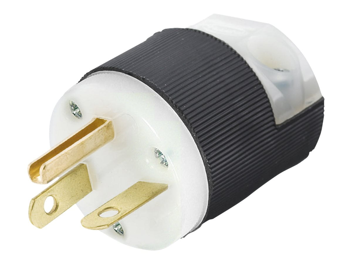 Straight Blade Plug, 6-20P, 20 A, 250V AC, 2 Pole, Screw Terminals ...