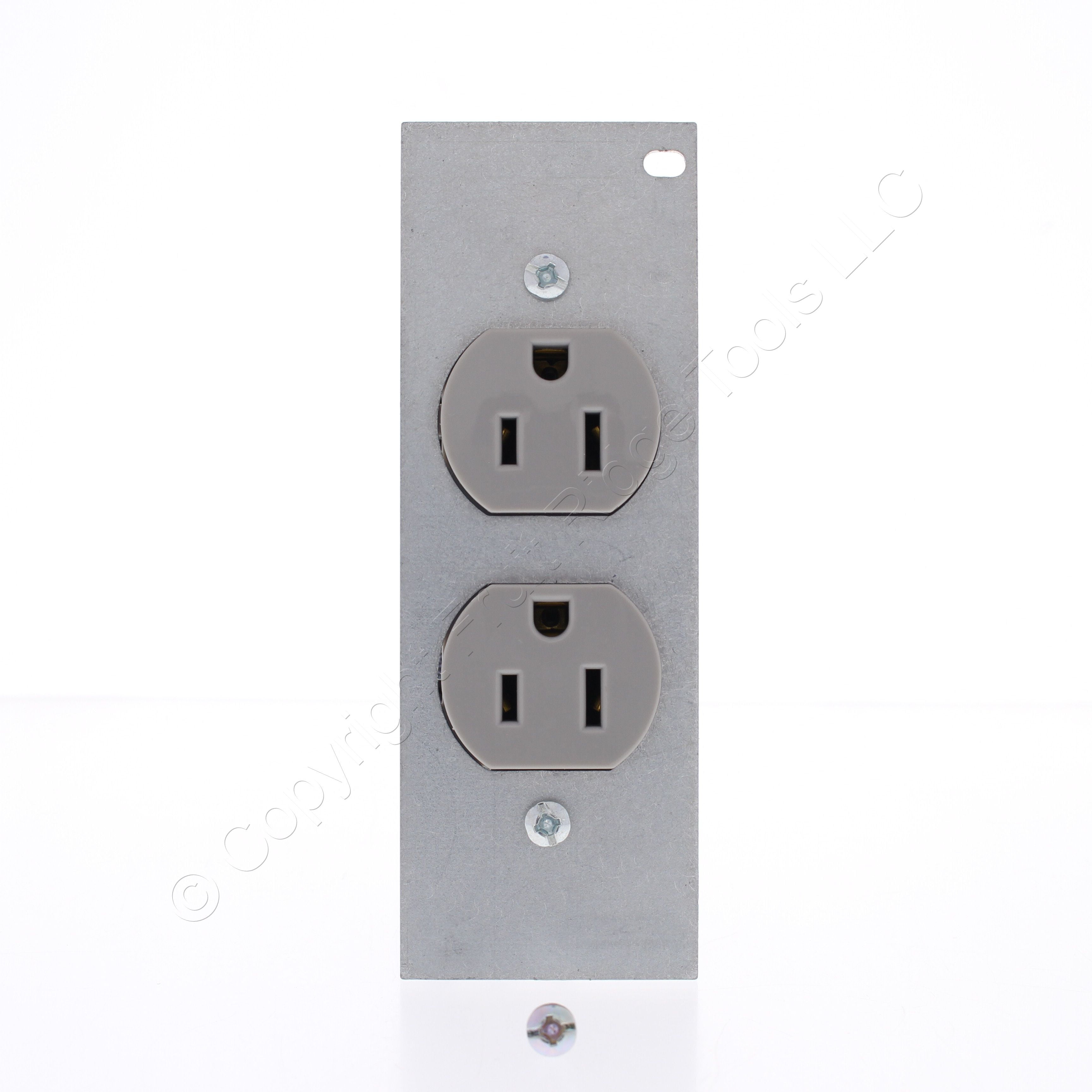 Hubbell SystemOne PWFB10MPCR15GRY Gray Duplex Receptacle 5-15R 2P3W 15A ...