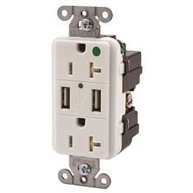 Hubbell Tamper Resistant Hospital Grade Usb Charger Duplex Receptacle ...