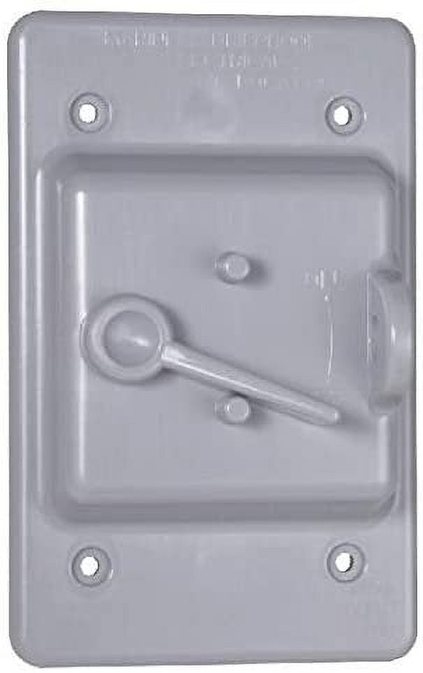 Hubbell-TayMac PTC100GY Lever Switch, 1-Gang, Weatherproof Cover ...