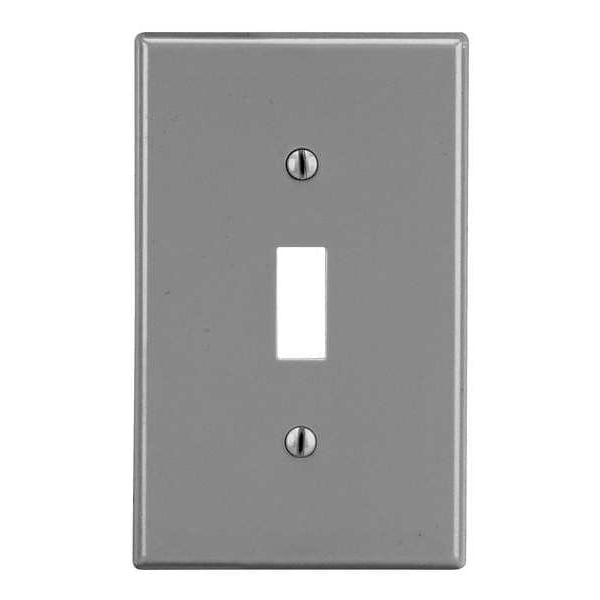 Hubbell Wiring Device-Kellems Tgl Swch Wll Plt,Stnd;Gray,1Gng,Smth Stn ...