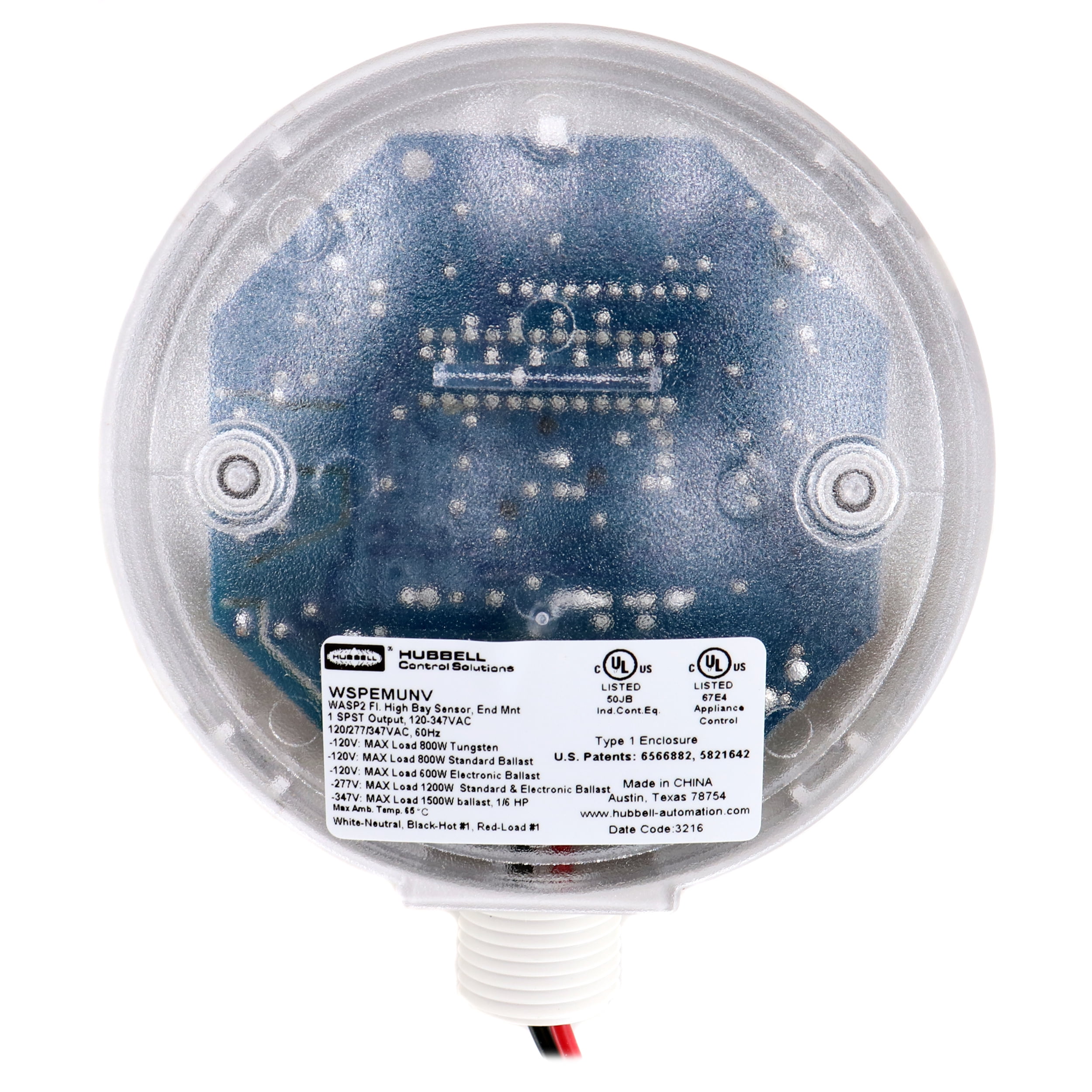 Hubbell WSPEMUNV WASP Fixture Mount High Bay Occupancy Sensor, 1 SPST ...