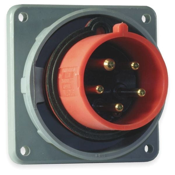 Hubbell Wiring Device-Kellems WT Pin and Sleeve Inlet,Red,4P;5W,60 A ...