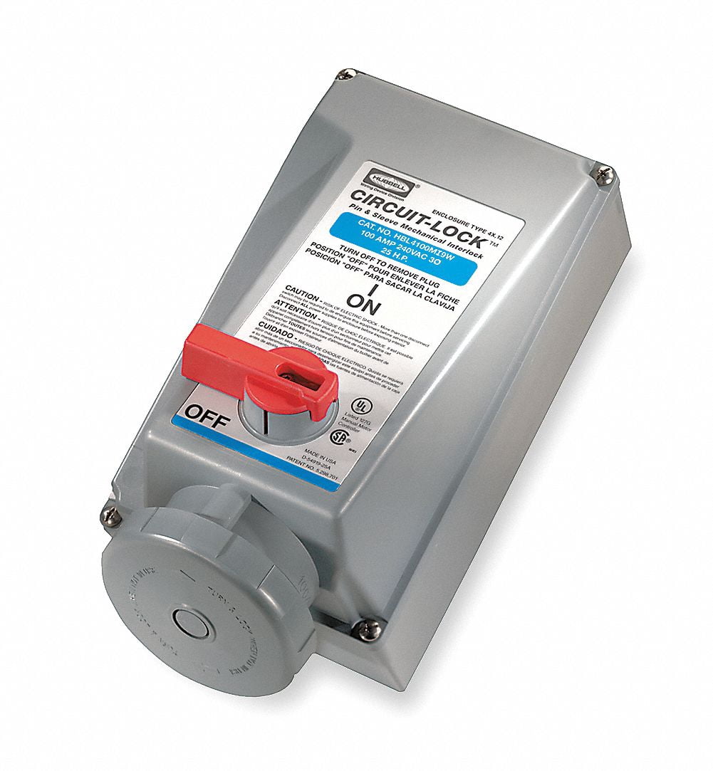Hubbell WTMchIntrlkDvc,4P5W,60A,120/208VAC,15hp HBL560MI9W - Walmart.com