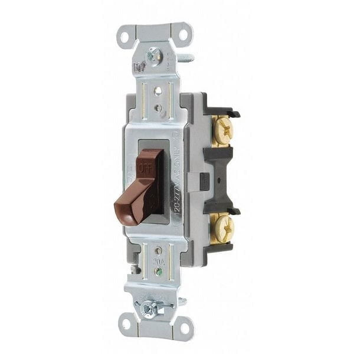 Hubbell Wiring Device-Kellems Wall Switch,Brwn,20A;Back;Side,DblPole ...