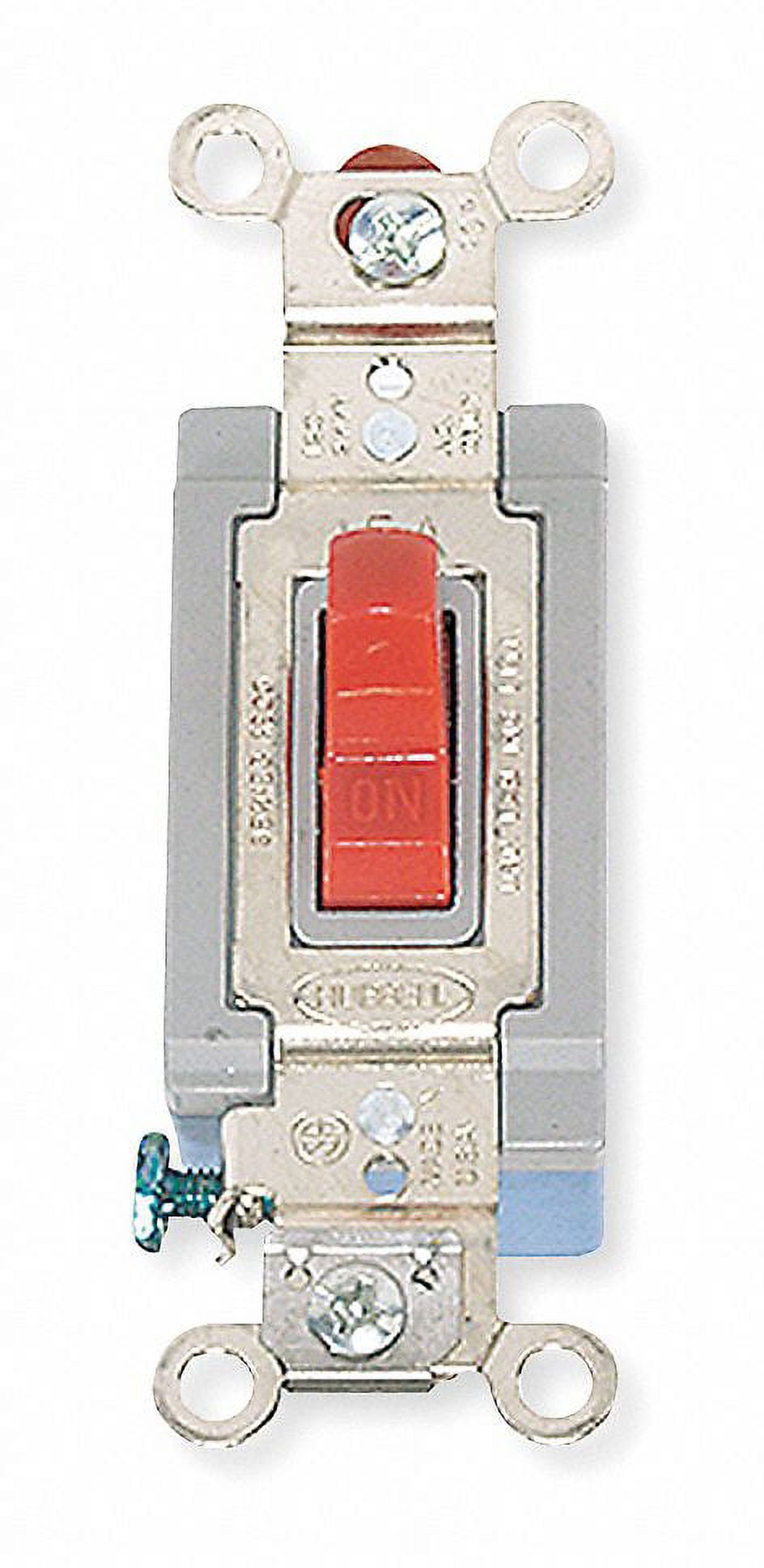 Hubbell Wall Switch,Red,15A;Back;Side,SnglPole HBL1201R - Walmart.com