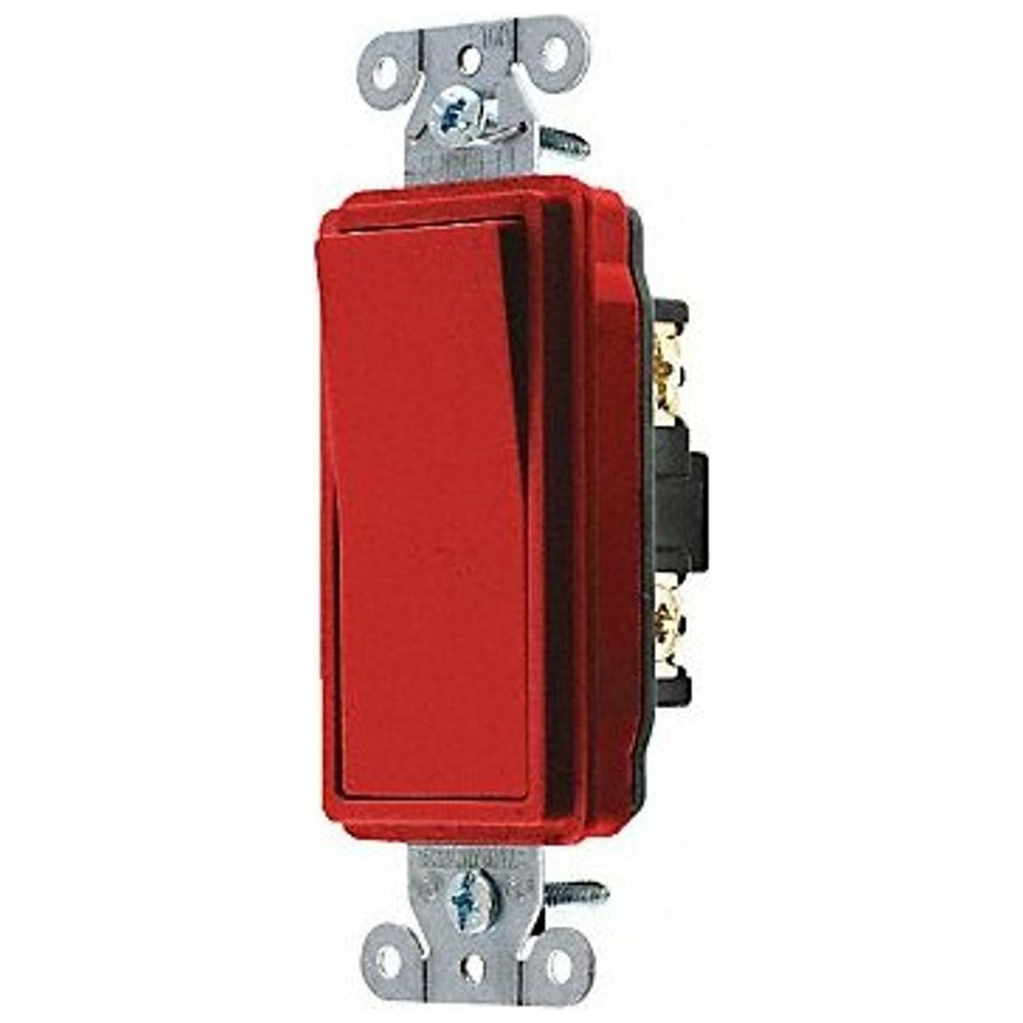 Hubbell Wiring Device-Kellems Wall Switch,Red,20A;Back;Side,SnglPole ...