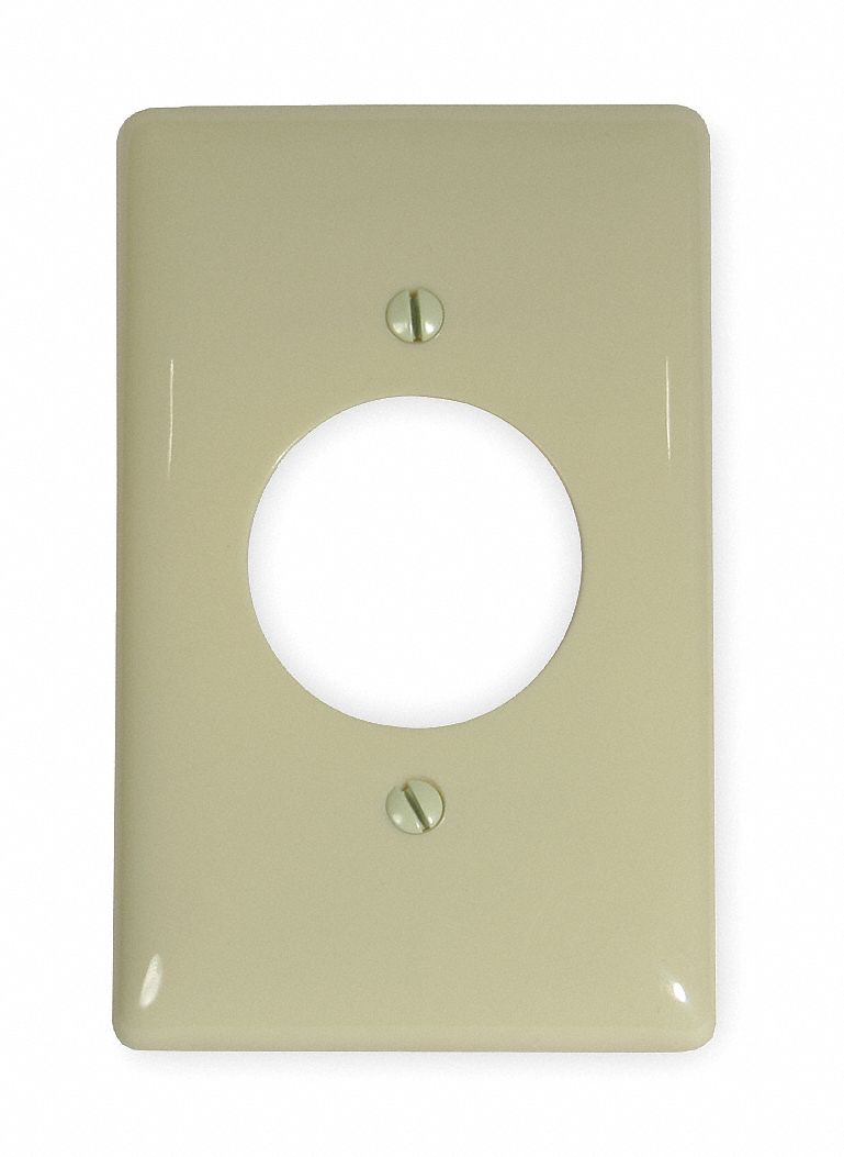 Hubbell Wiring 1.6 Single Receptacle Plate Nylon Ivory NP720I - Walmart.com