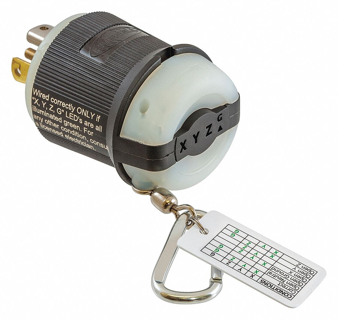 Hubbell Wiring Device-Kellems Circuit Tester, 250V AC, No Display ...