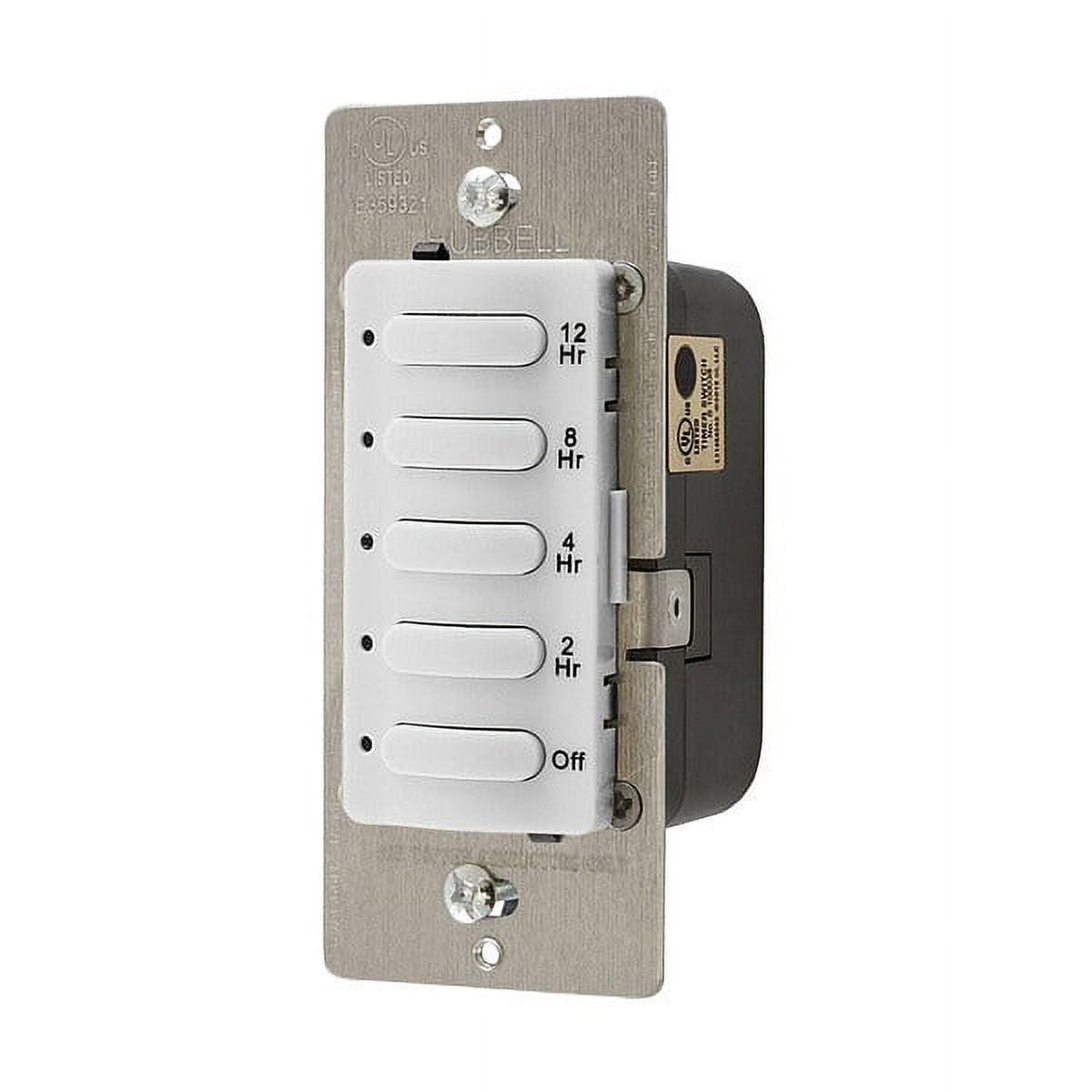 Hubbell Wiring Device-Kellems Countdown Timer, White, 120/277V AC ...
