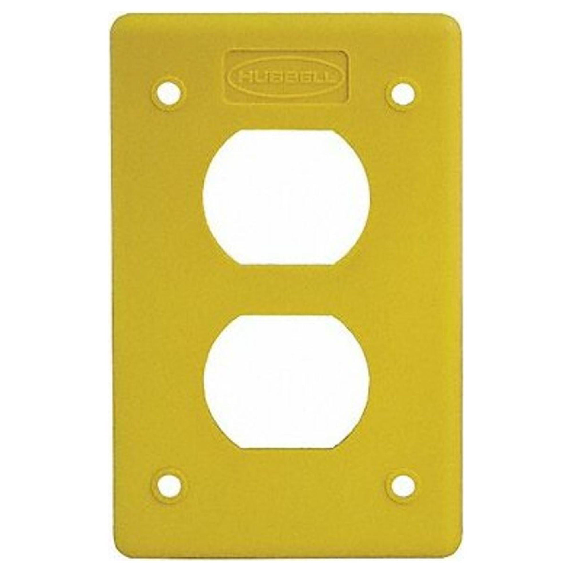 Hubbell Wiring Device-Kellems Duplex Cover Plate,Non-Metallic,Yellow ...
