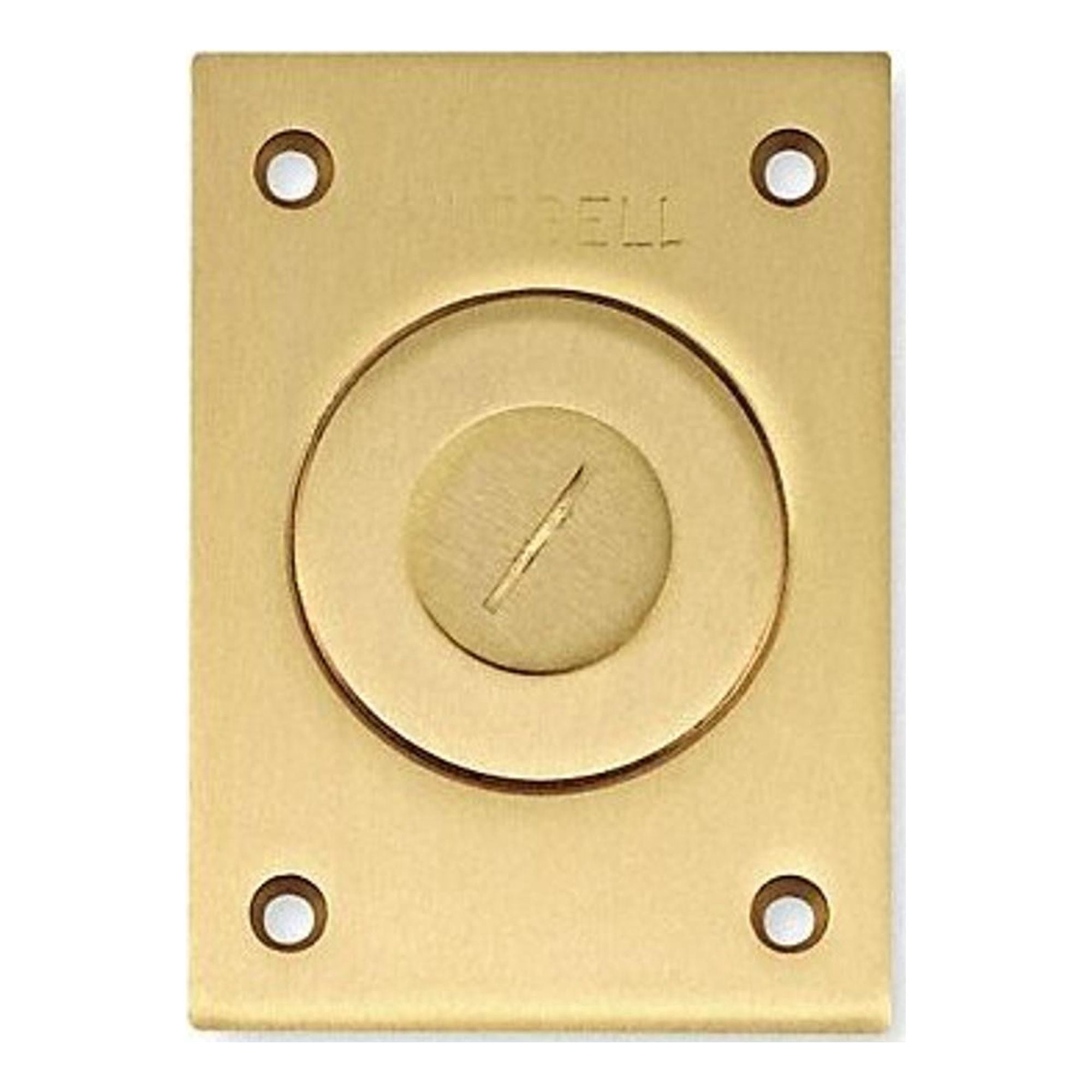 Hubbell Wiring Systems S2425 Brass Round Floor Box Rectangle ...