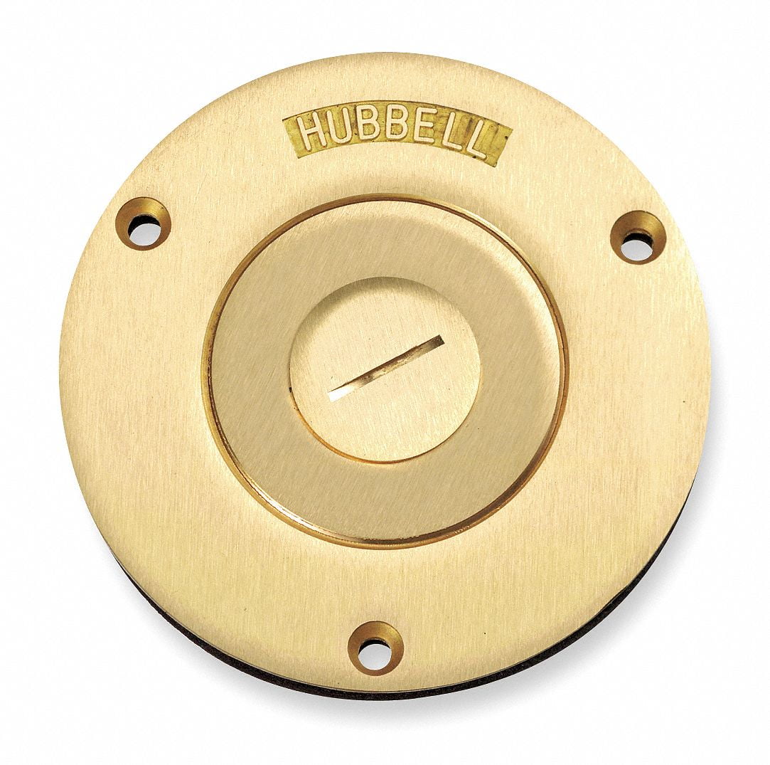 Hubbell Wiring Device-Kellems Floor Box Cover,Round,1-Gang,1/2 in ...