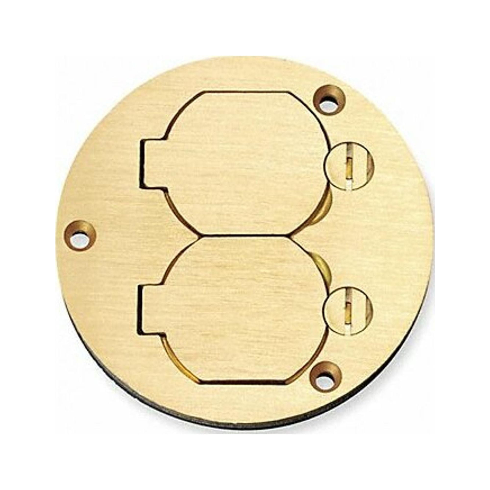 Hubbell Wiring Device-Kellems Box Cover, Floor Box Type, 2 Gang, Brass ...
