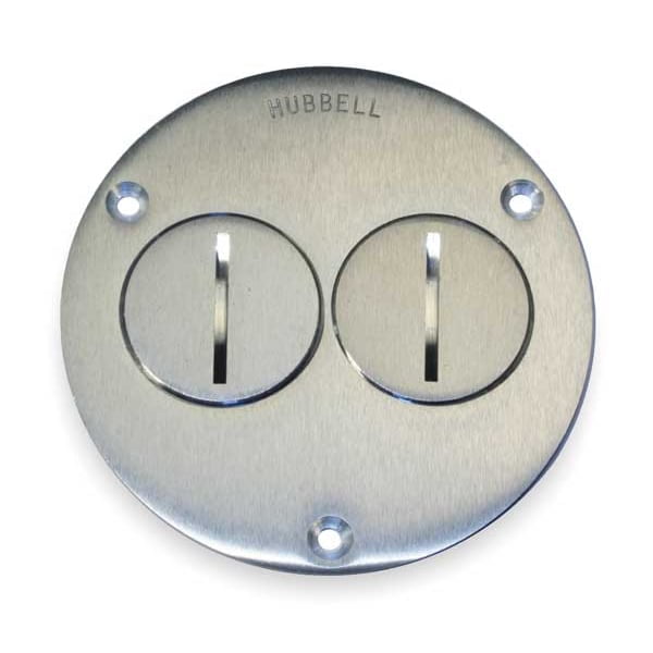 Hubbell Wiring Device-Kellems Floor Box Cover,Round,2-Gang SA3725 ...