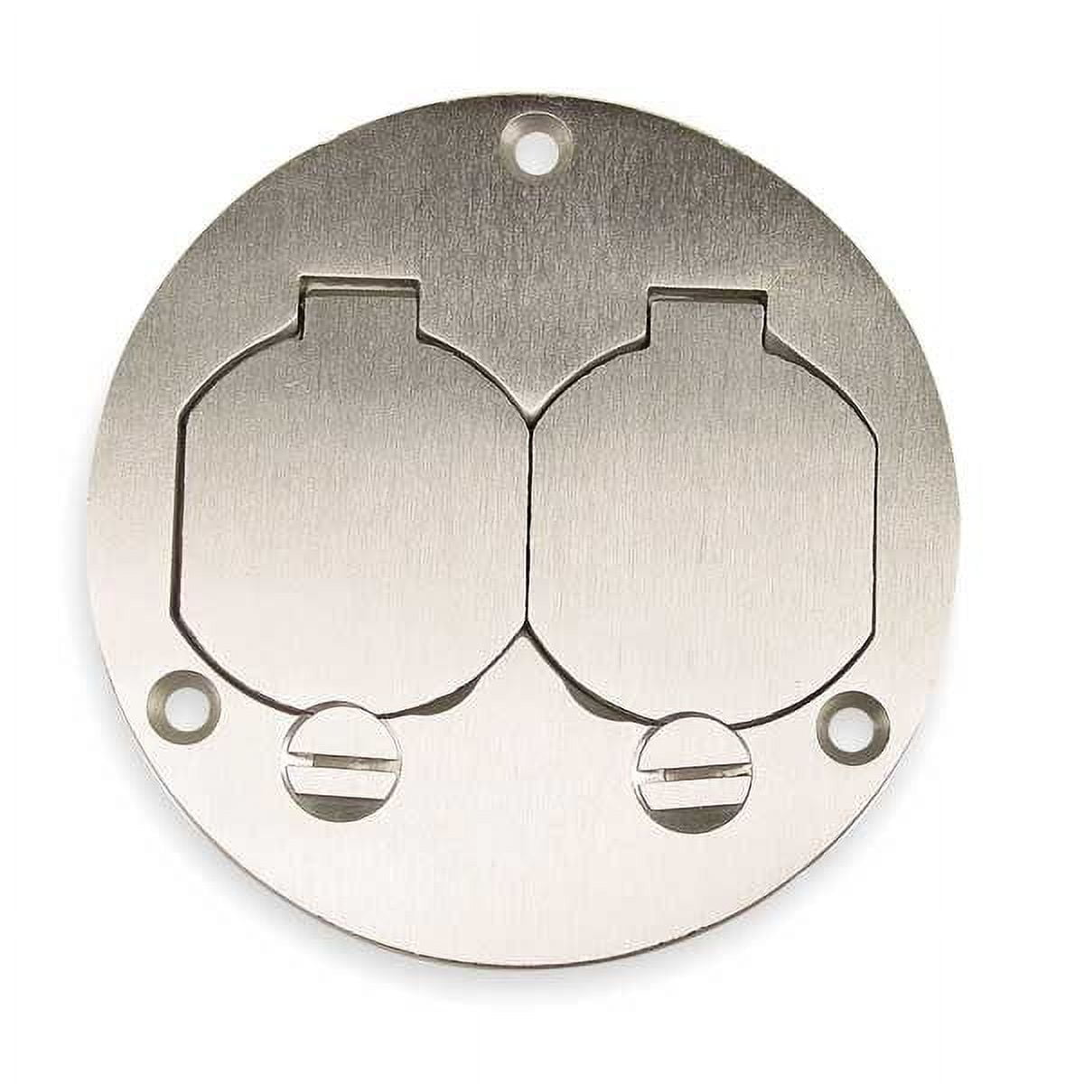 Hubbell Wiring Device-Kellems Floor Box Cover,Round,Aluminum,3 7/8 in ...