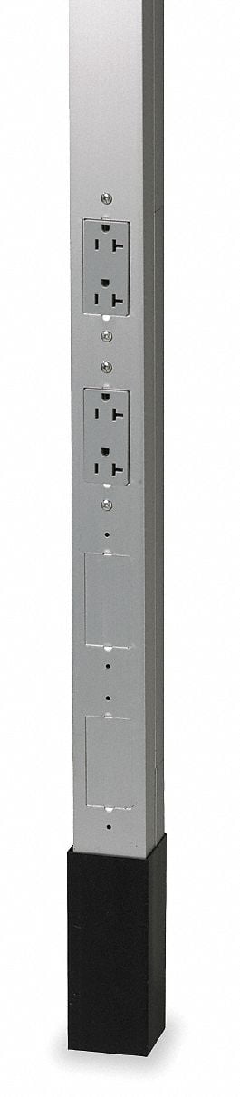 Hubbell Wiring Device-Kellems Service Pole,Silver,15 ft. 2" L,2.13" W ...