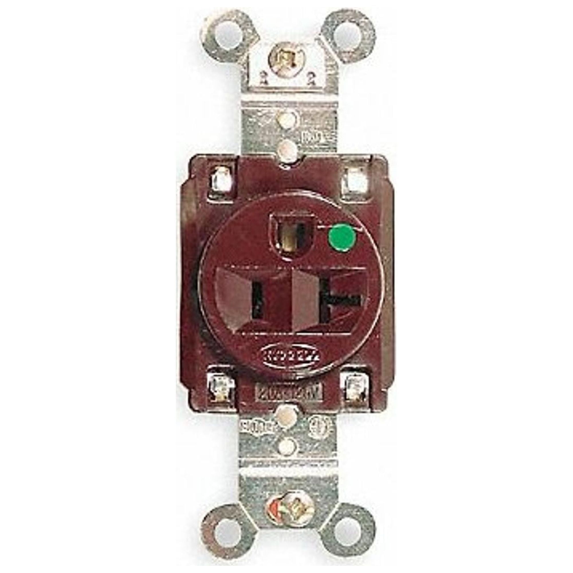 Hubbell Recept,Brown,20 A,2P3W,Back; Side,1PK HBL8310 - Walmart.com