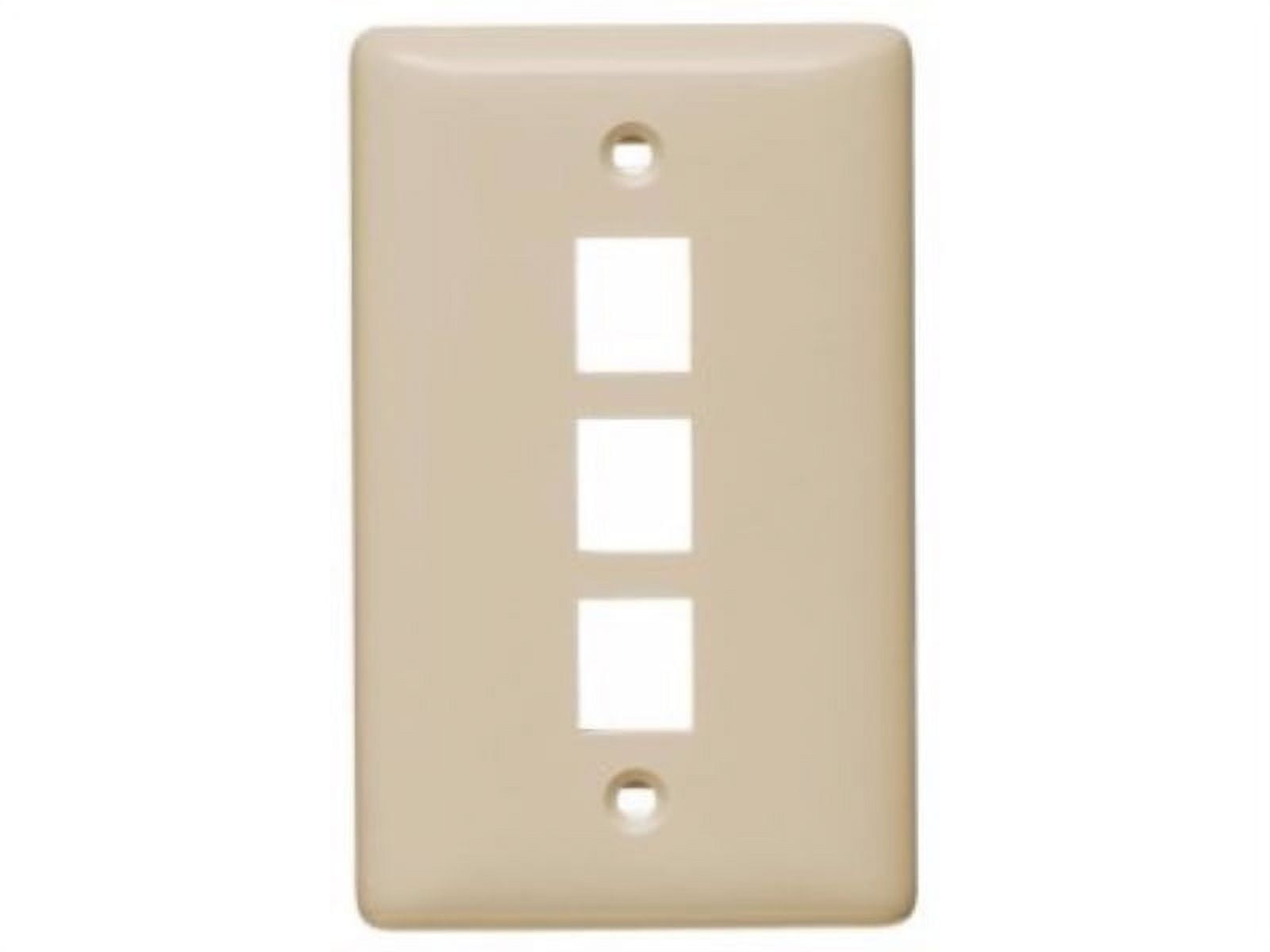 Hubbell Wiring Ivory 3-Port NSP13I 1-Gang Multimedia Faceplate Cover ...