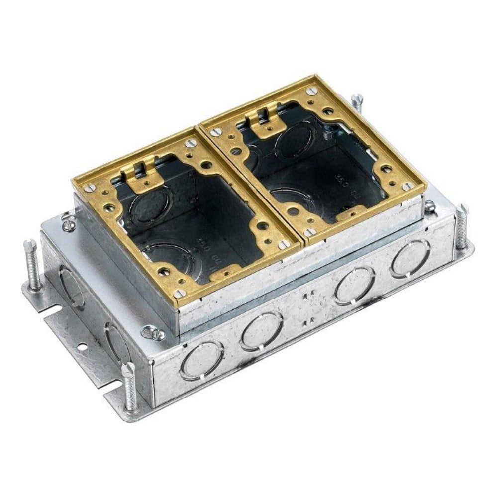 Hubbell Wiring Systems B2422 Stamped Steel 2-Gang Shallow Flush ...