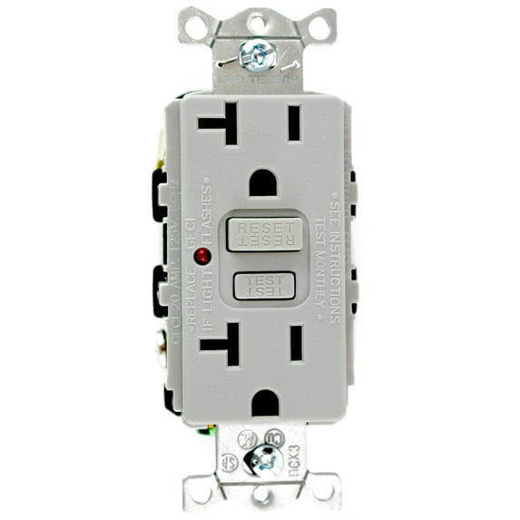 Hubbell Wiring Systems GF20GYLA Power Protection Products, Receptacles, GFCI, Commercial ...