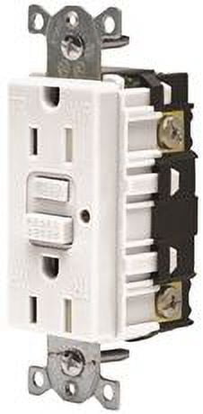 Hubbell Wiring Systems GFTR15W tradeSELECT GFCI Duplex Receptacle with Auto Grounding, Weather ...