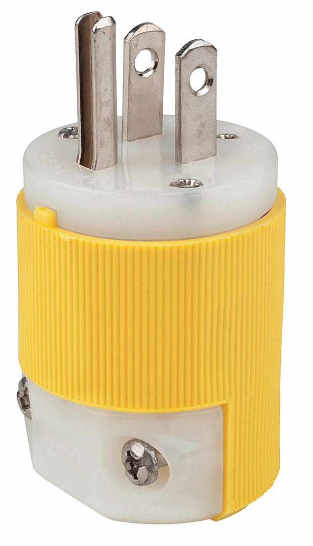 Hubbell Wiring Systems HBL52CM66C Insulgrip Replacement Plug, 15A, 125 ...