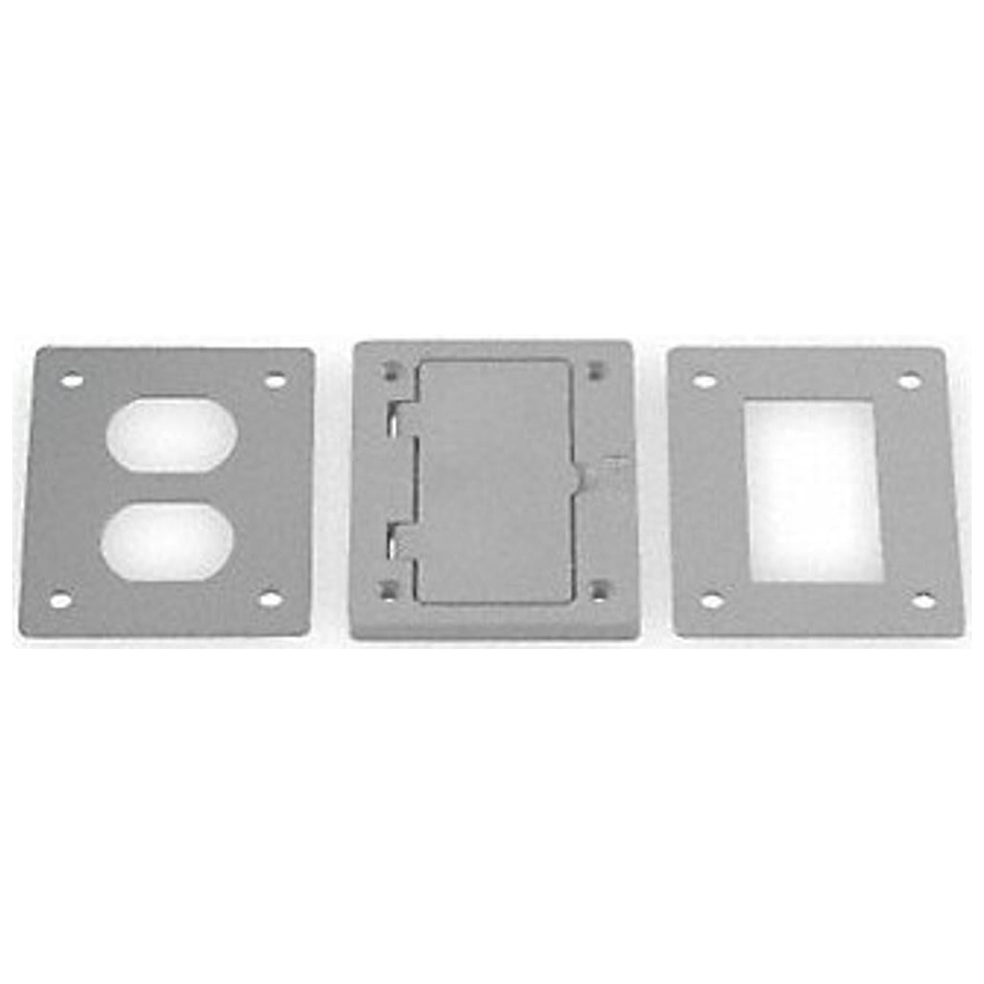 Hubbell Wiring Device-Kellems Floor Box Cover,Rectangular,Gray ...