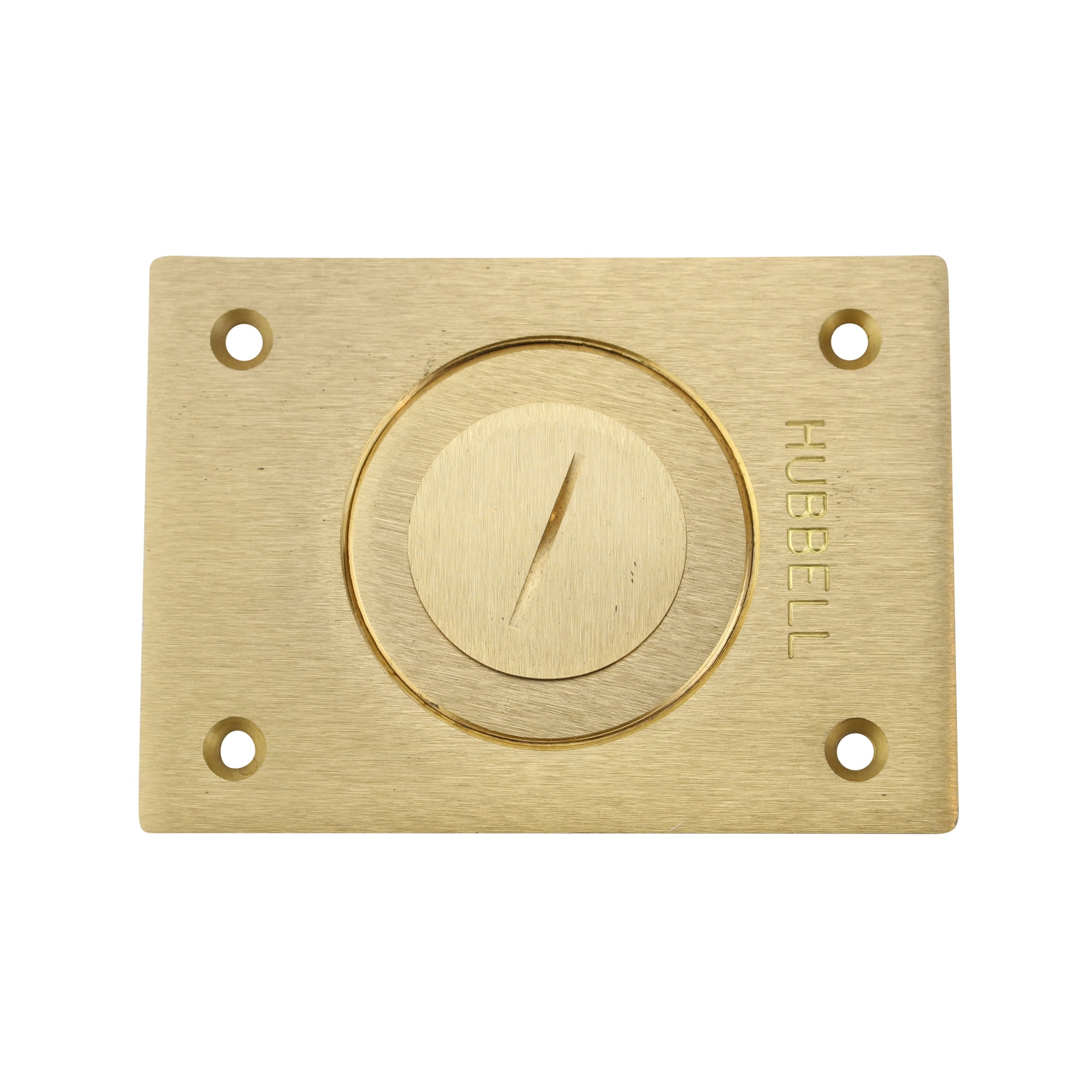 Hubbell Wiring Systems S2625 Brass Round Floor Box Rectangle ...