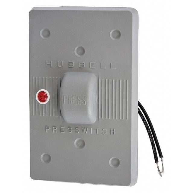 Hubbell Wtherprf Wll Plt,Stnd;Gray,1Gng,Lt Txtr HBL1785 - Walmart.com