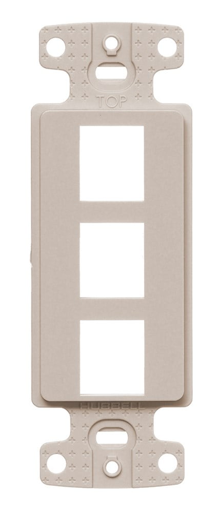 Hubbell netSELECT NS613LA Light Almond 3-Port Modular Jack Decorator ...