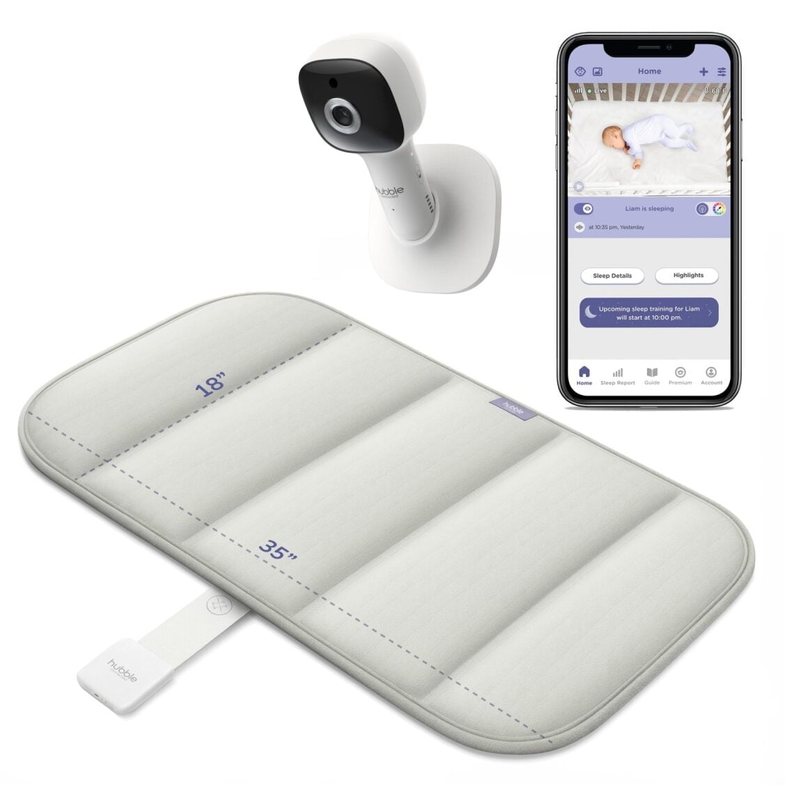 HUBBLE CONNECTED Dream+ Bundle Non-Wearable, Smart Wi-Fi Enabled Baby ...