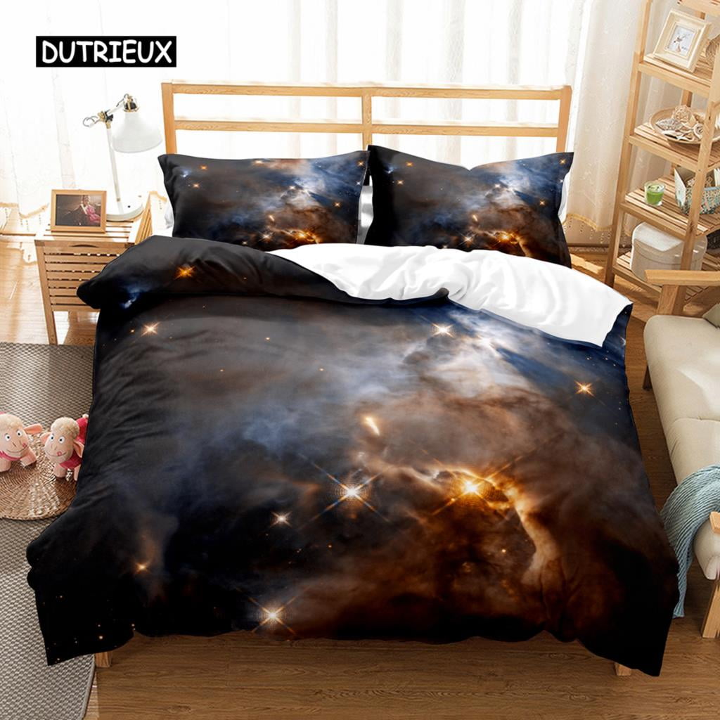 Hubble Image King Duvet Cover Vast Starry Sky Bedding Set Bright ...