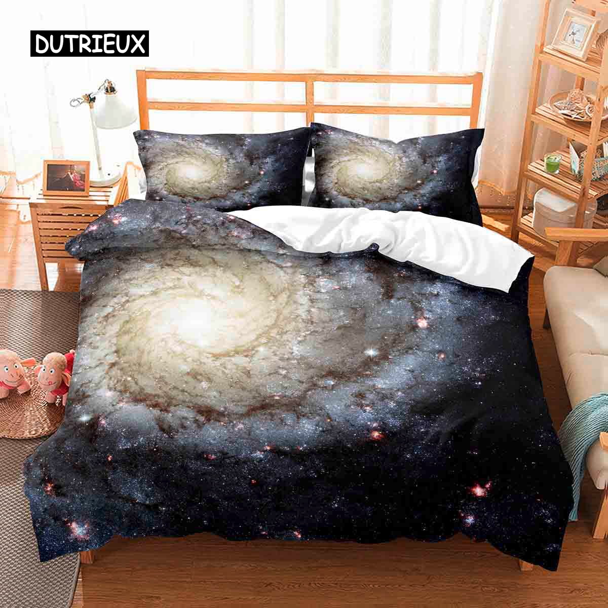 Hubble Image King Duvet Cover Vast Starry Sky Bedding Set Bright ...