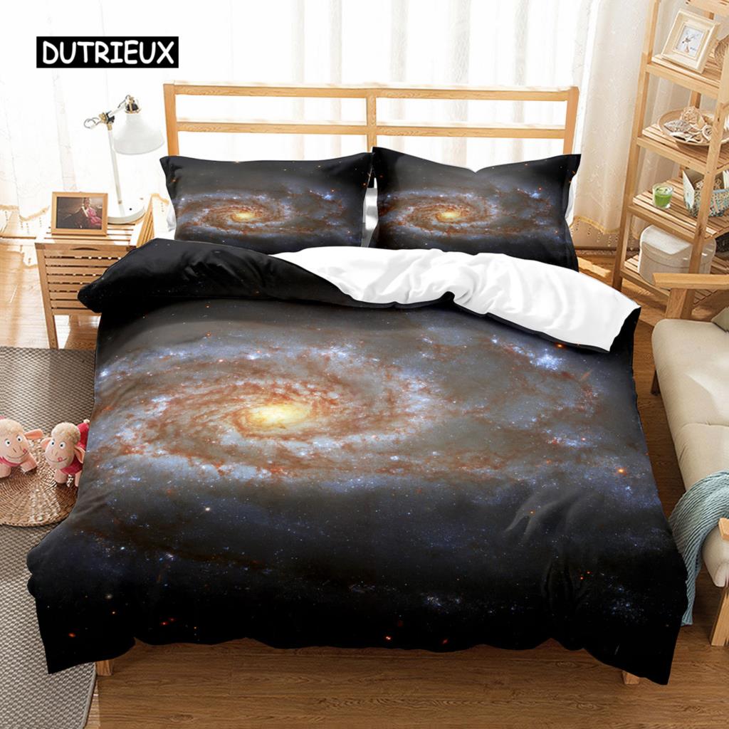 Hubble Image King Duvet Cover Vast Starry Sky Bedding Set Bright ...