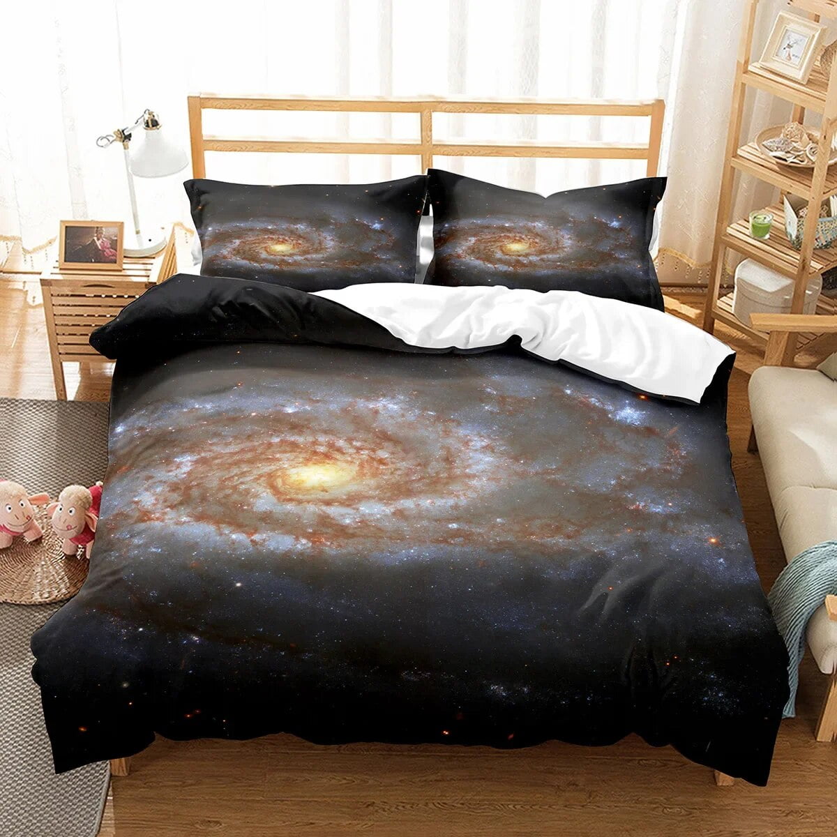 Hubble Image King Duvet Cover Vast Starry Sky Bedding Set Bright ...