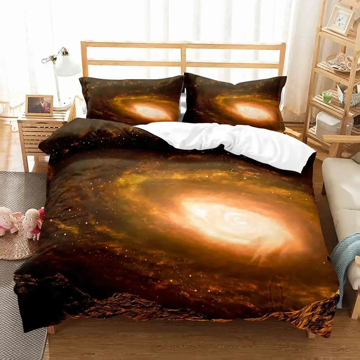 Hubble Image King Duvet Cover Vast Starry Sky Bedding Set Bright ...