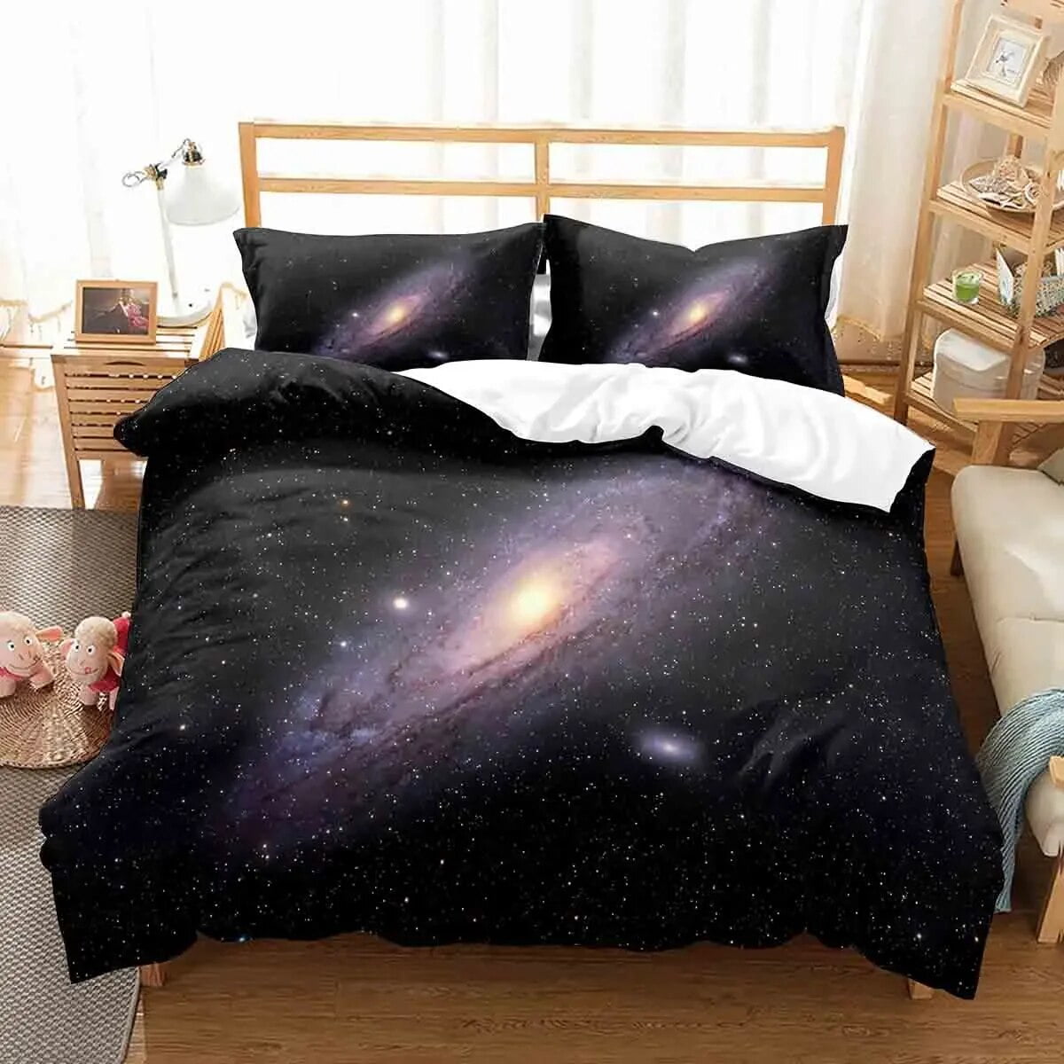 Hubble Image King Duvet Cover Vast Starry Sky Bedding Set Bright ...