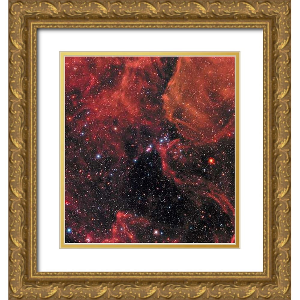 Hubble Space Telescope 15x16 Gold Ornate Wood Framed with Double Matting Museum Art Print Titled ...