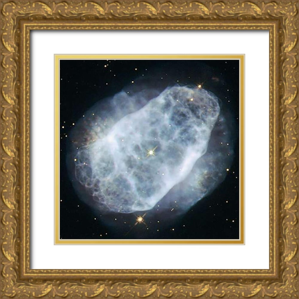 Hubble Space Telescope 26x26 Gold Ornate Wood Framed with Double Matting Museum Art Print Titled ...